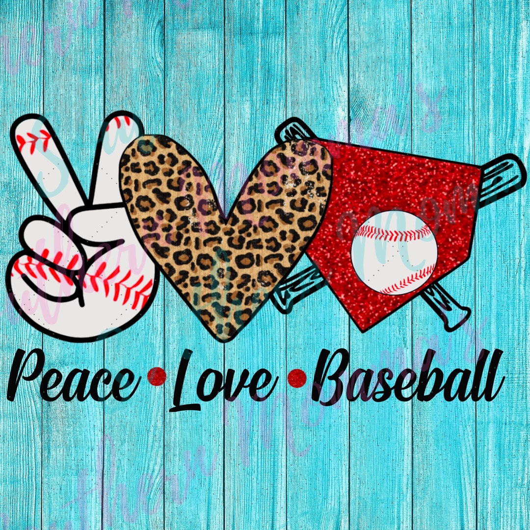Peace Love Baseball Digital PNG Sublimation File - Etsy