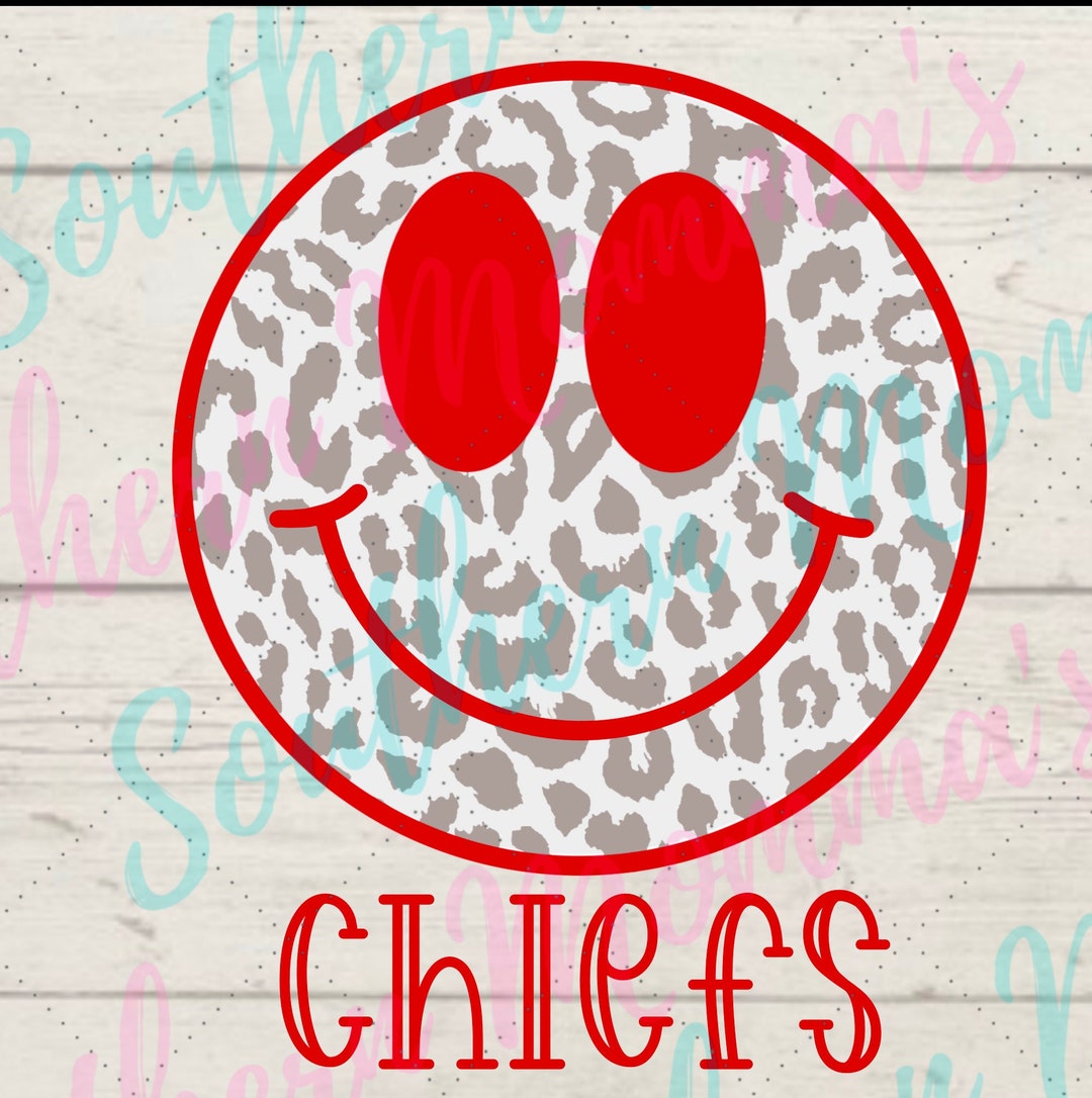 Chiefs Smiley Face Sublimation PNG File - Etsy
