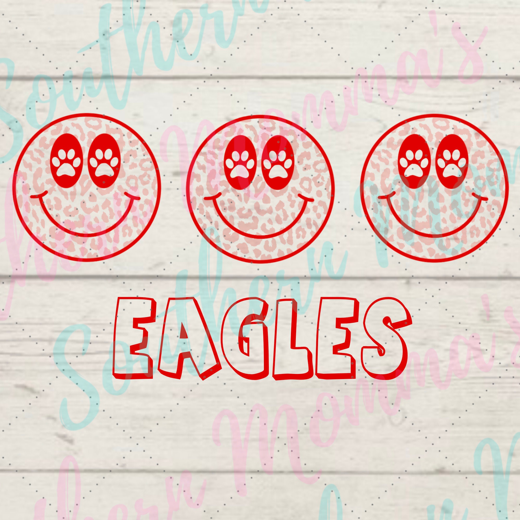 Eagles Triple Smiley Face Sublimation PNG File Instant Download - Etsy