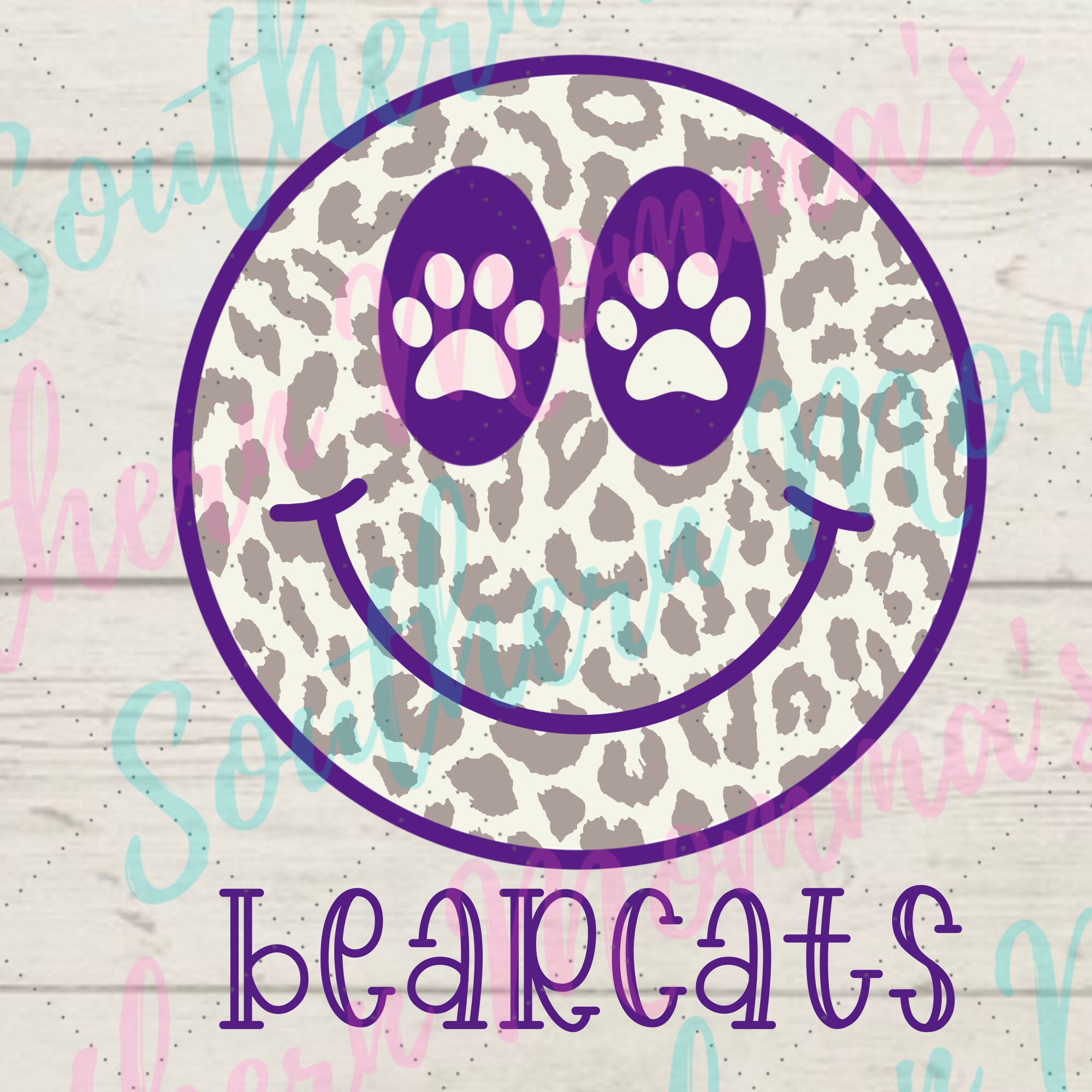 Bearcats Smiley Face Sublimation PNG File - Etsy