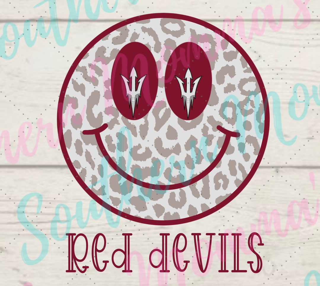Red Devils Smiley Face Sublimation PNG File - Etsy