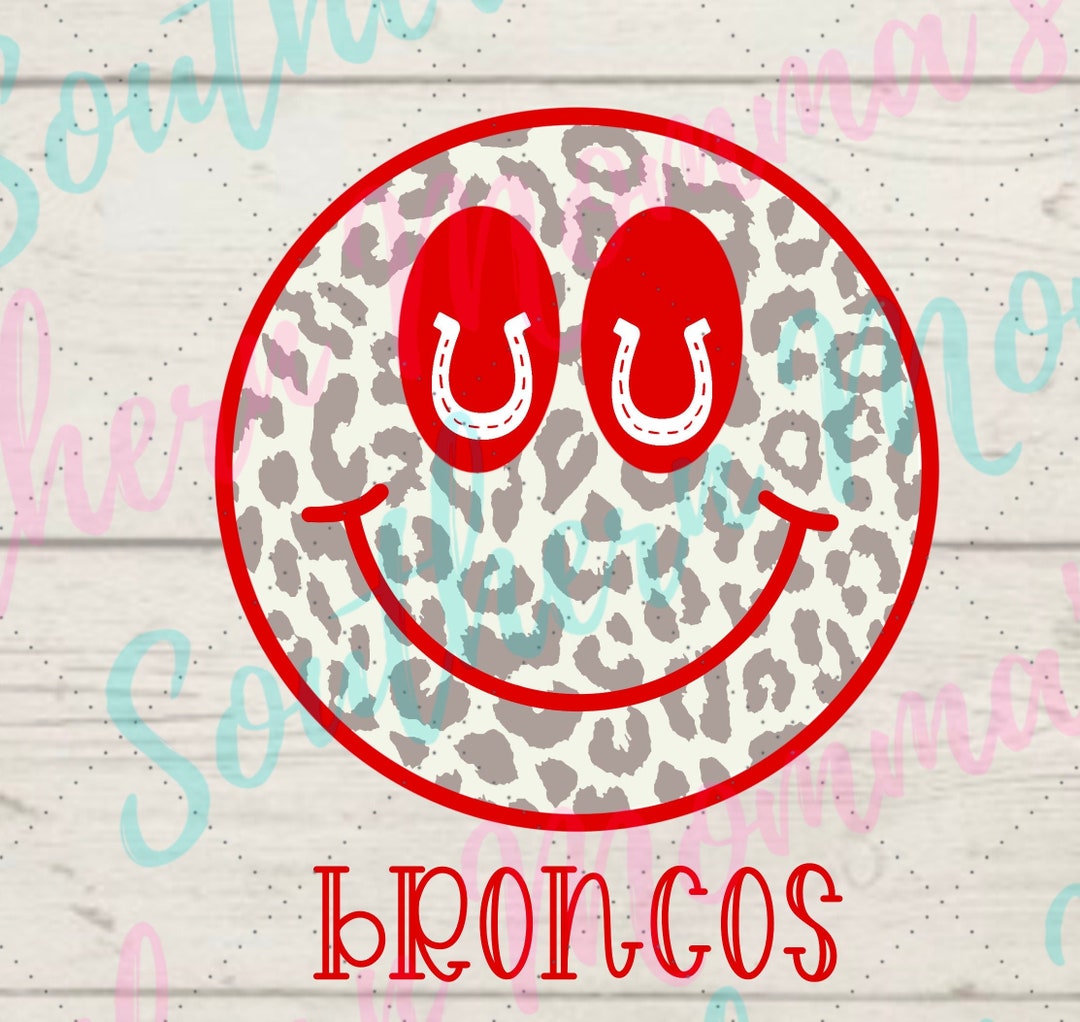 Broncos Smiley Face Sublimation PNG File - Etsy