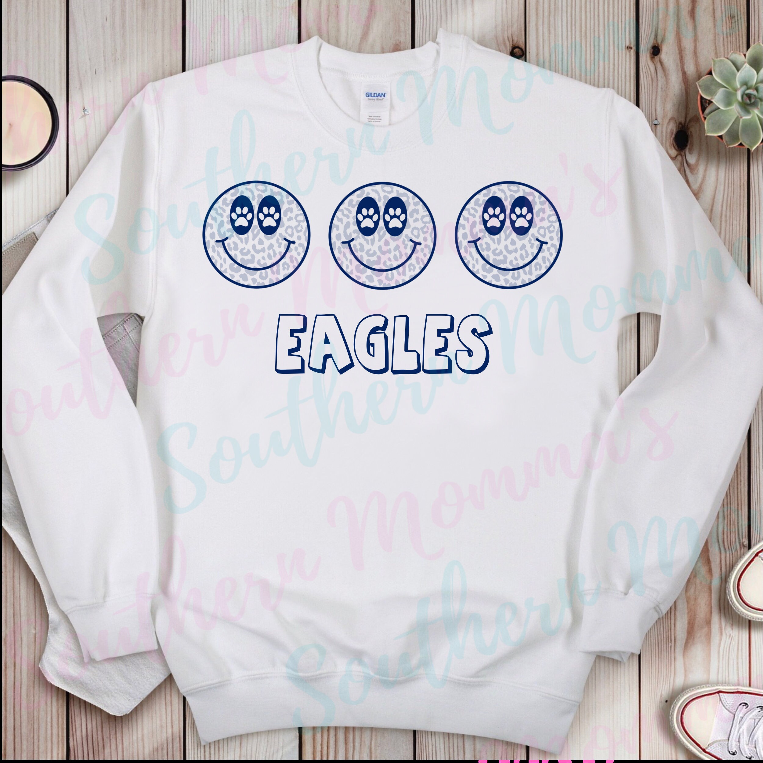 Eagles Triple Smiley Face Sublimation PNG File Instant Download - Etsy