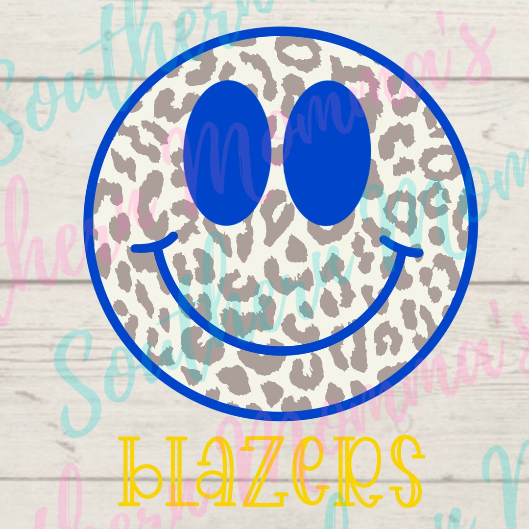 Blazers Smiley Face Sublimation PNG File - Etsy