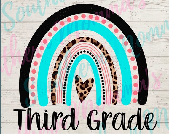Third Grade Rainbow Sublimation PNG File - Etsy
