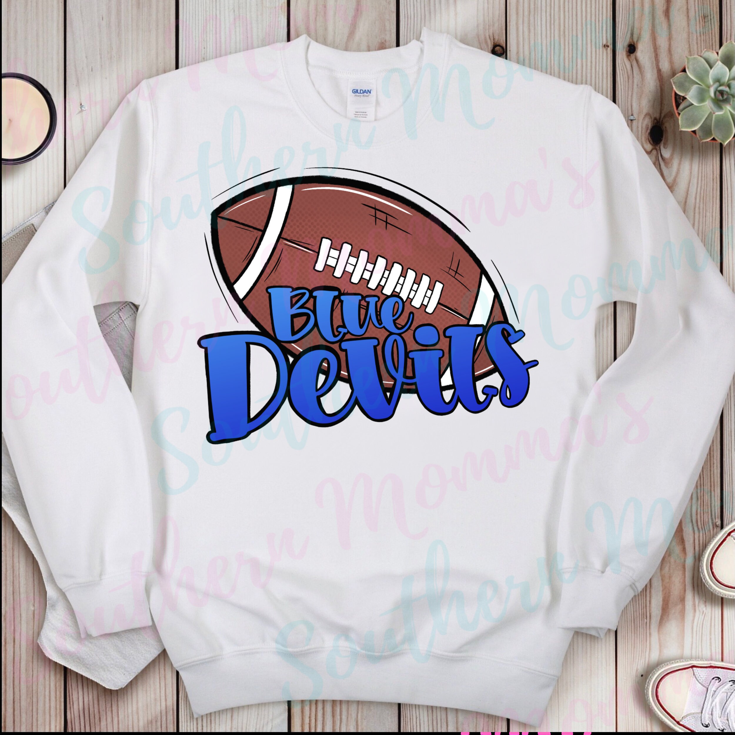Blue Devils Football Sublimation PNG File - Etsy