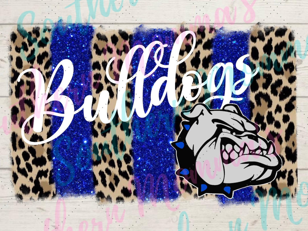 Bulldogs Leopard Print Brush Stroke Sublimation PNG File - Etsy