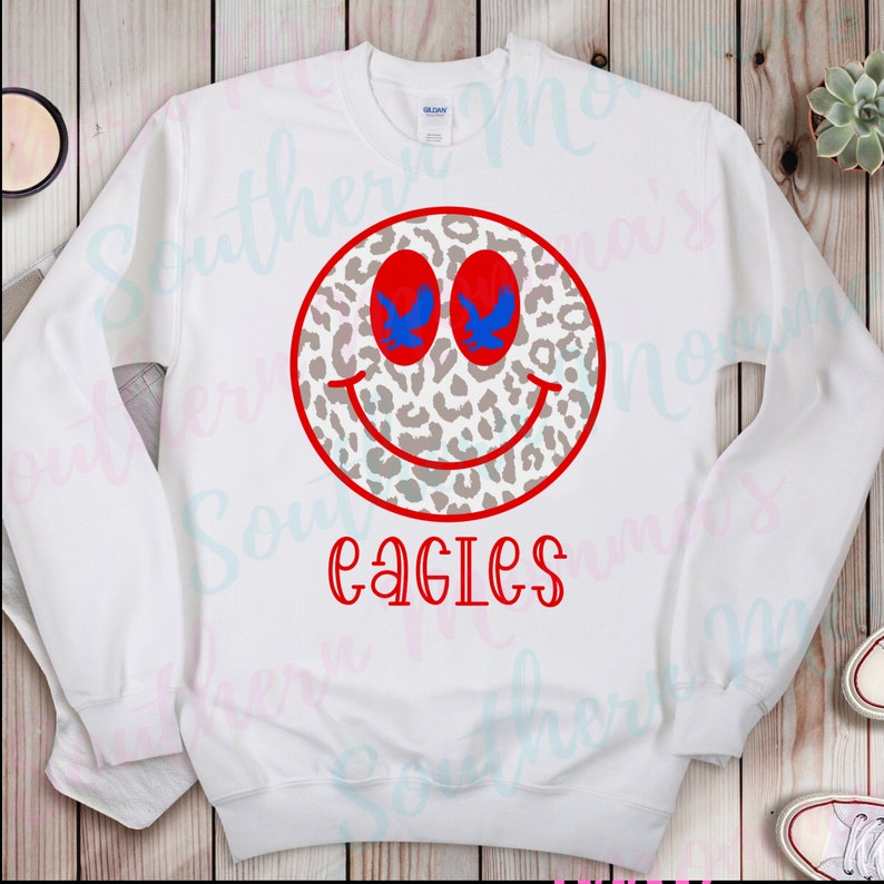 Eagles Smiley Face Sublimation PNG File - Etsy