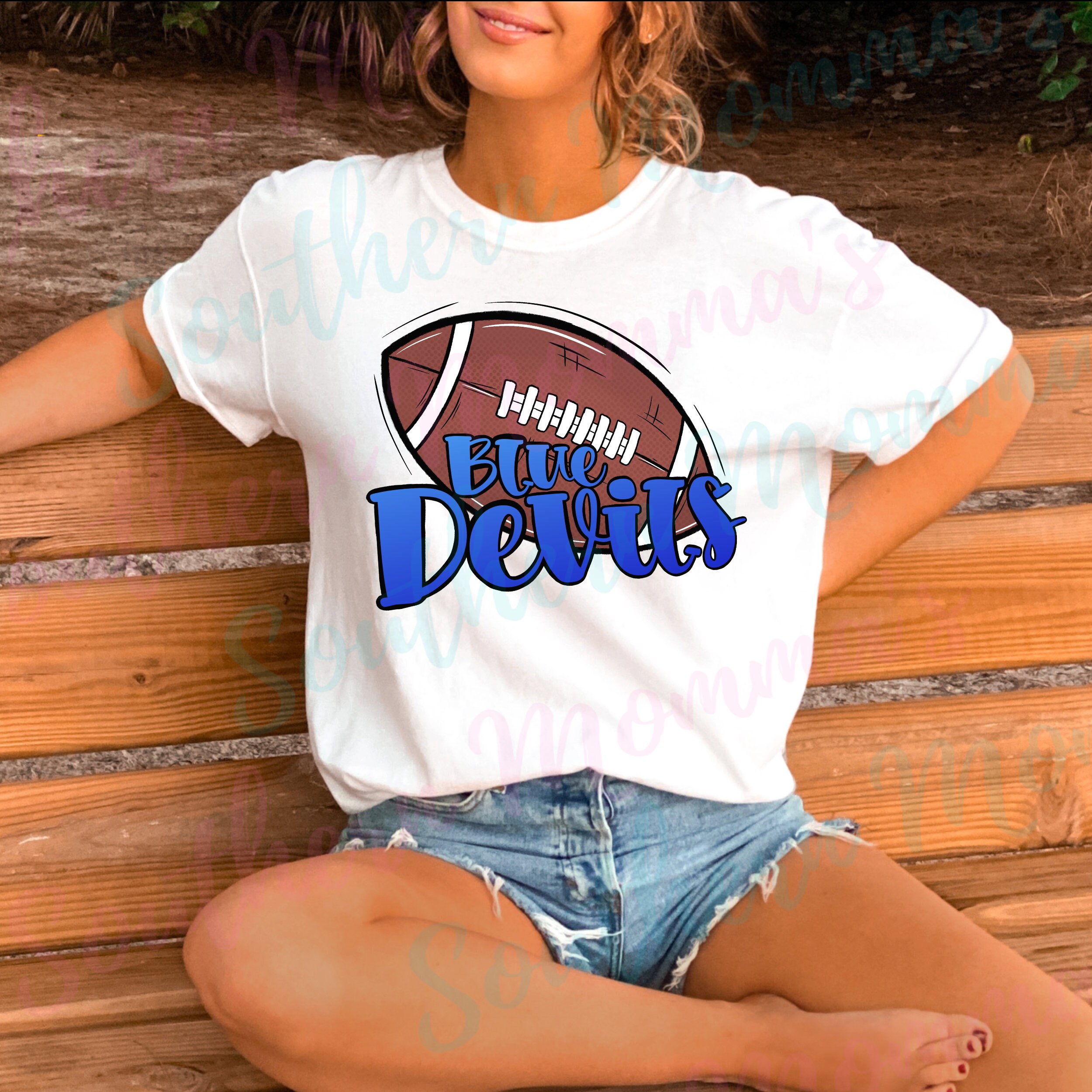 Blue Devils Football Sublimation PNG File - Etsy