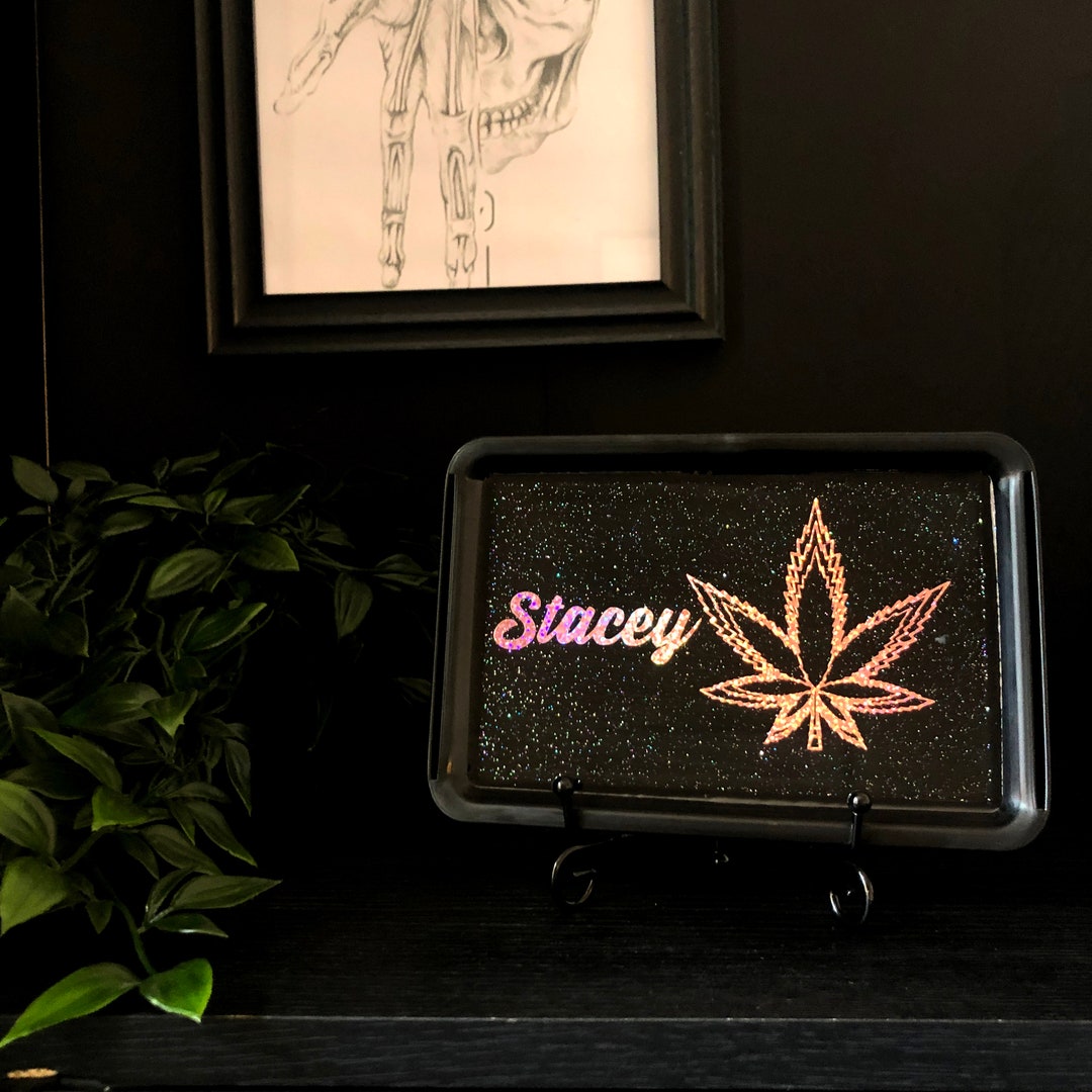 PERSONALISED Name Rolling Tray, Leaf Tray, Portable Rolling Tray, Size ...