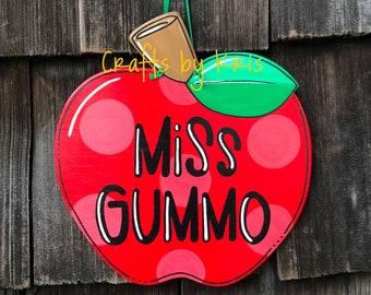 Apple Door Hanger | Etsy