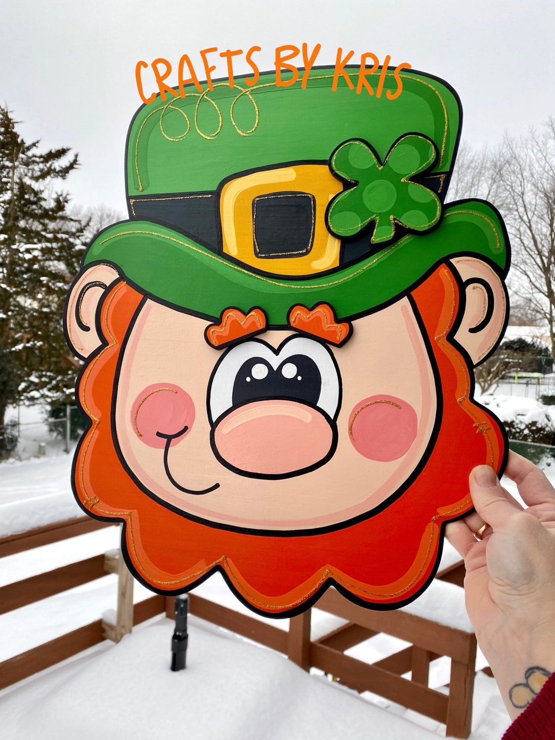 St Patrick Door Hanger, Leprechaun Door Hanger, Lucky Door Hanger, St ...