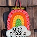 Rainbow Door Hanger Sign Welcome Door Hanger Sign Teacher - Etsy