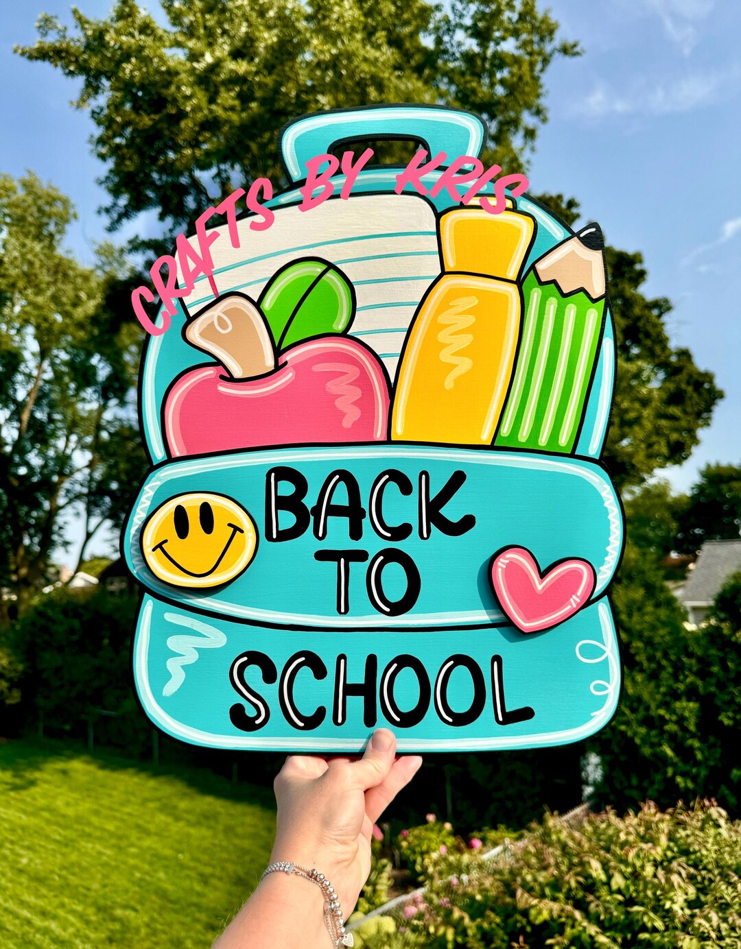 READY TO SHIP School Door Hanger, Teacher Sign, Back to School, Teacher ...