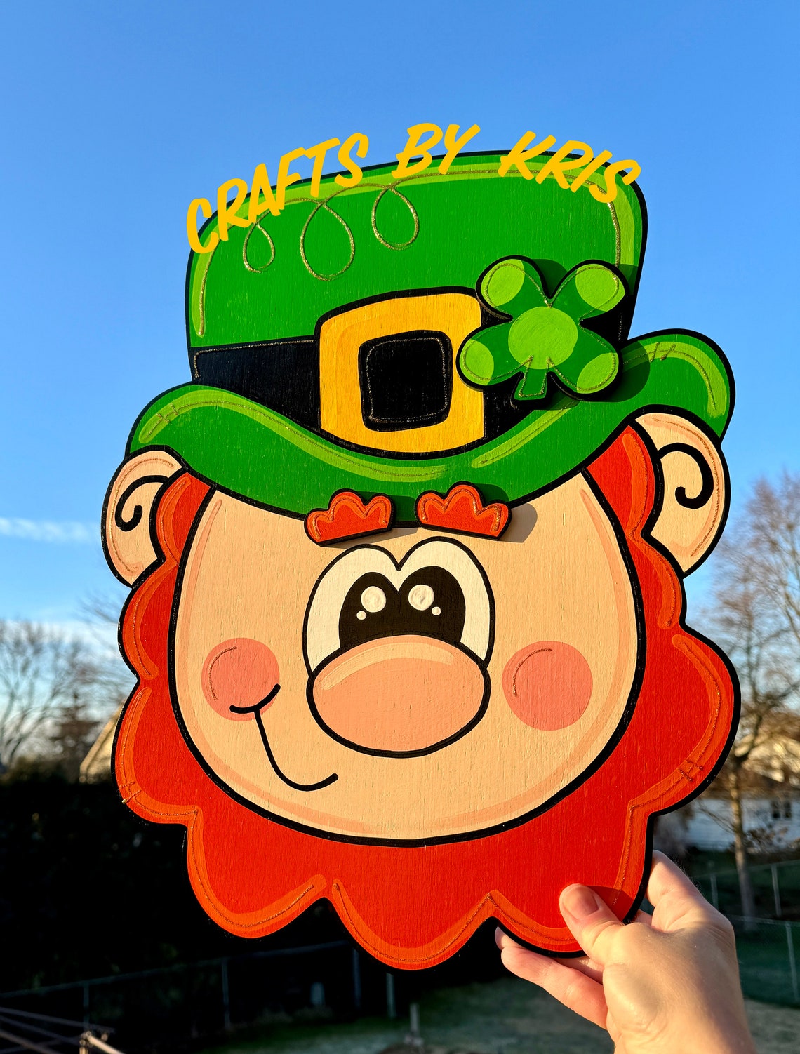 St Patrick Door Hanger, Leprechaun Door Hanger, Lucky Door Hanger, St ...