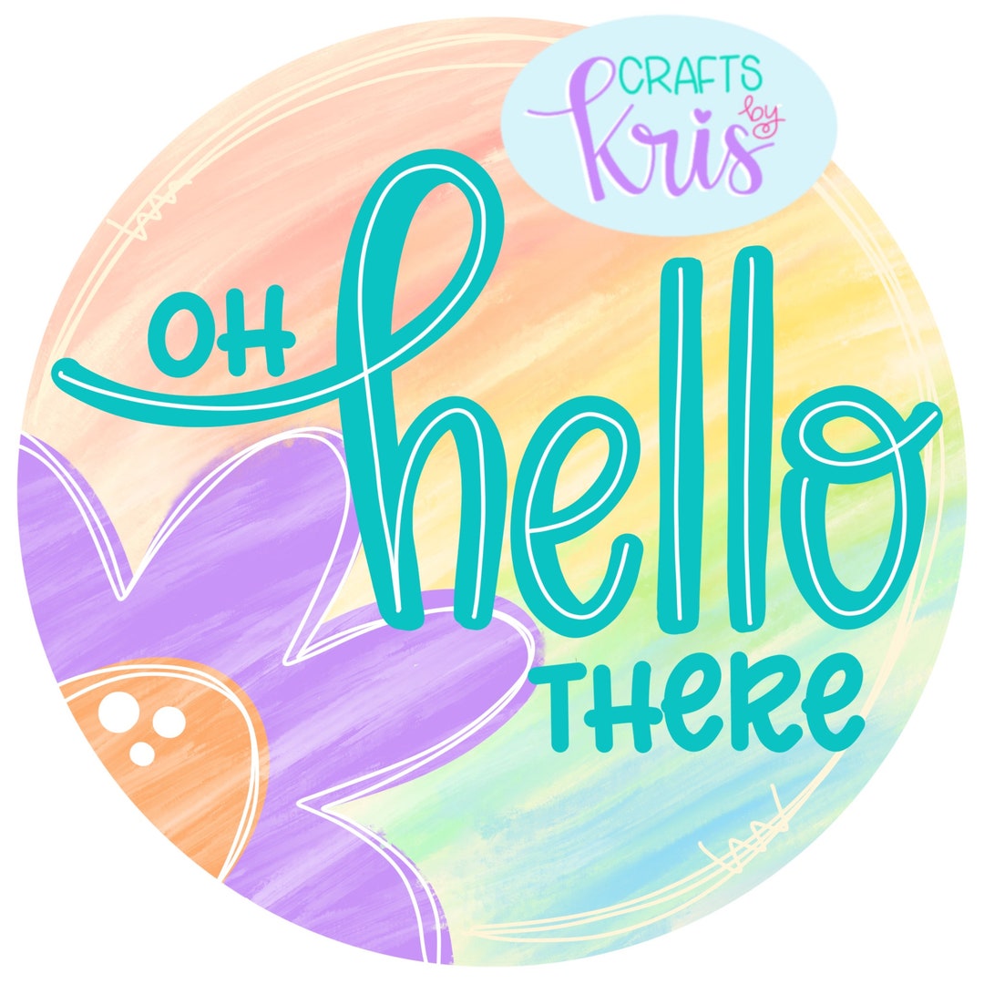 TEMPLATE *DIGITAL FILE* - Oh Hello There Door Hanger Template for ...
