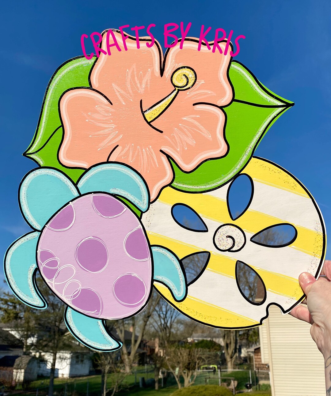 READY TO SHIP Beach Door Hanger Sign, Summer Sign, Sand Dollar Sign ...