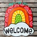 Rainbow Door Hanger Sign Welcome Door Hanger Sign Teacher - Etsy