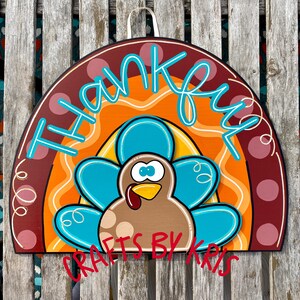 READY TO SHIP Thanksgiving Turkey Door Hanger Sign, Turkey Door Hanger ...