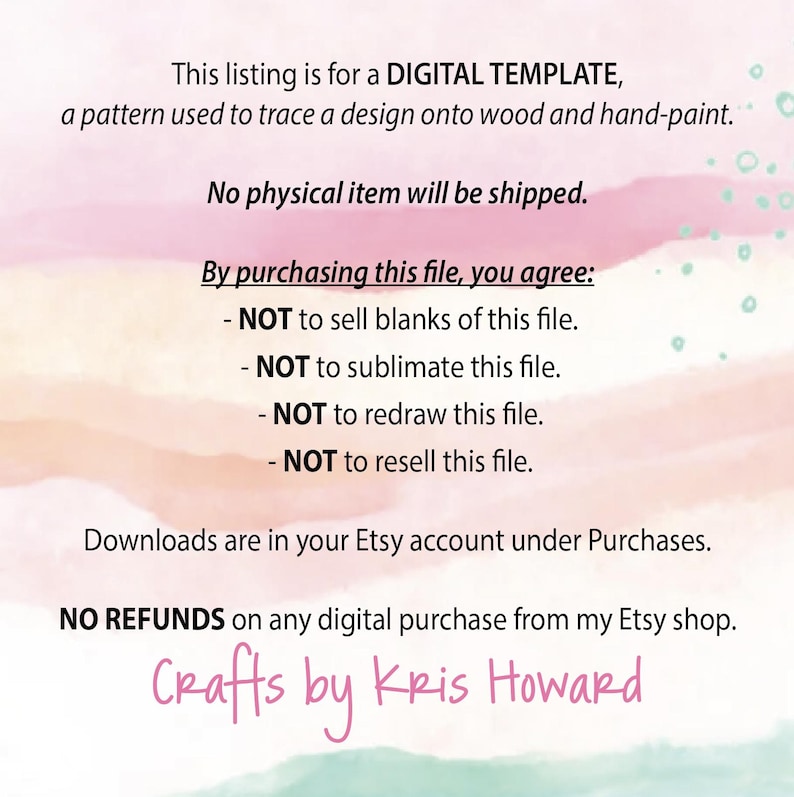 TEMPLATE *DIGITAL FILE* - Home Sweet Home Door Hanger Template for ...