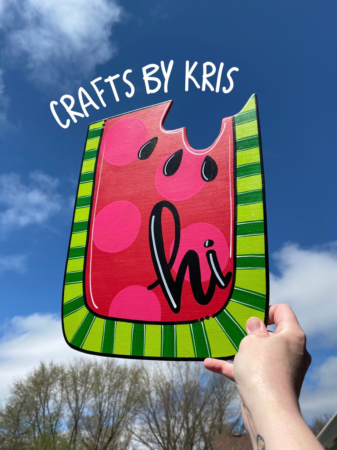READY TO SHIP Watermelon Door Hanger, Summer Decoration, Fruit Door ...