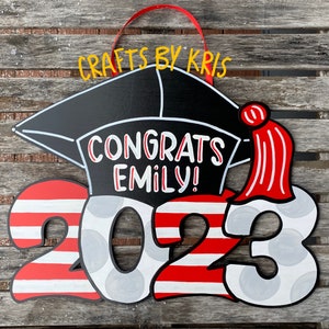 CUSTOM Class of 2025 Door Hanger, Class of 2026, Graduation Door Hanger ...