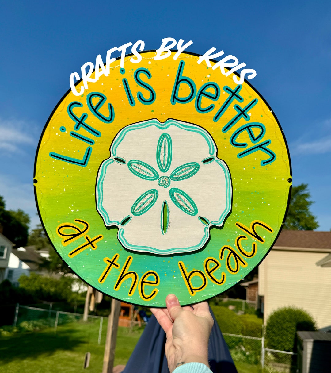READY TO SHIP Beach Door Hanger, Summer Door Hanger, Beach Decor, Life ...