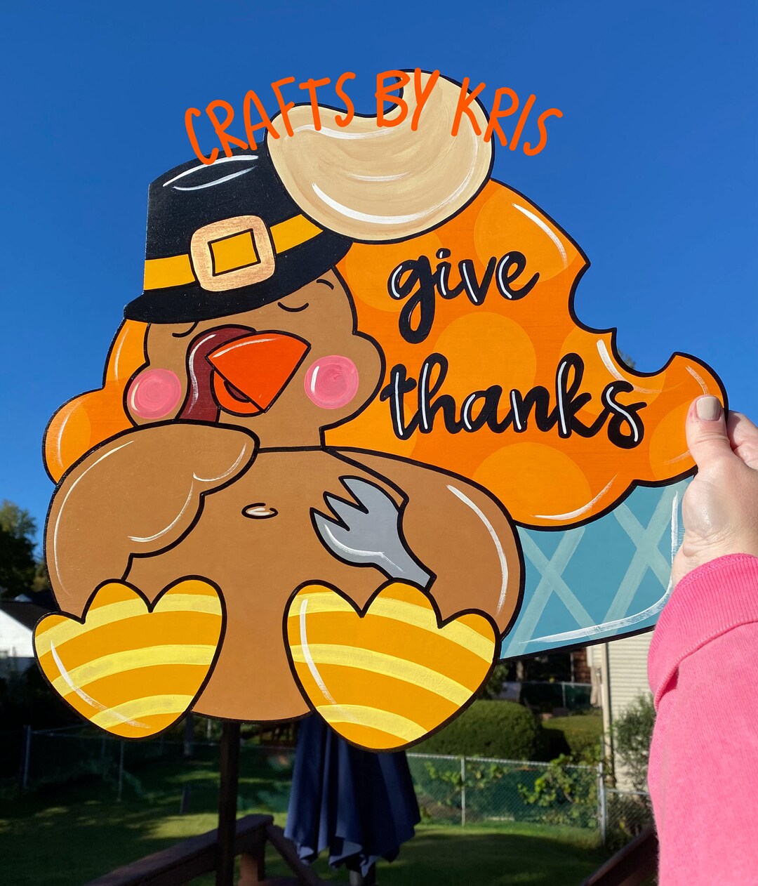Give Thanks Door Hanger, Thanksgiving Door Hanger, Turkey Door Hanger ...