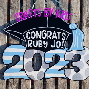 CUSTOM Class of 2025 Door Hanger, Class of 2026, Graduation Door Hanger ...