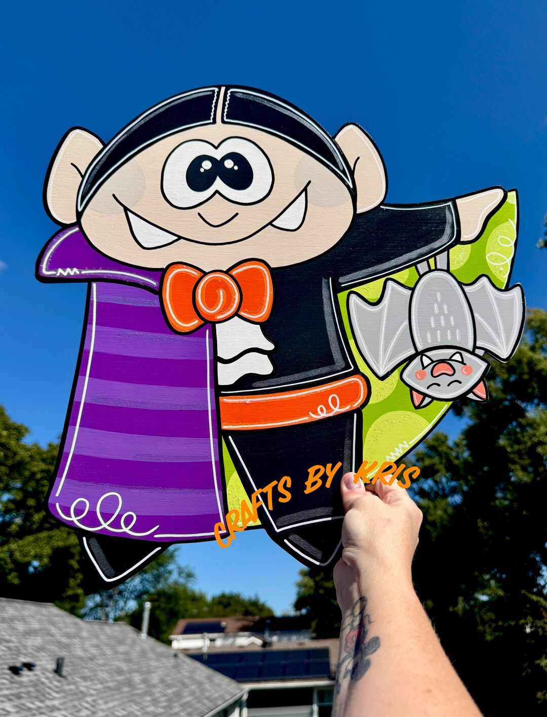 READY TO SHIP Halloween Door Hanger, Vampire Door Hanger, Halloween ...