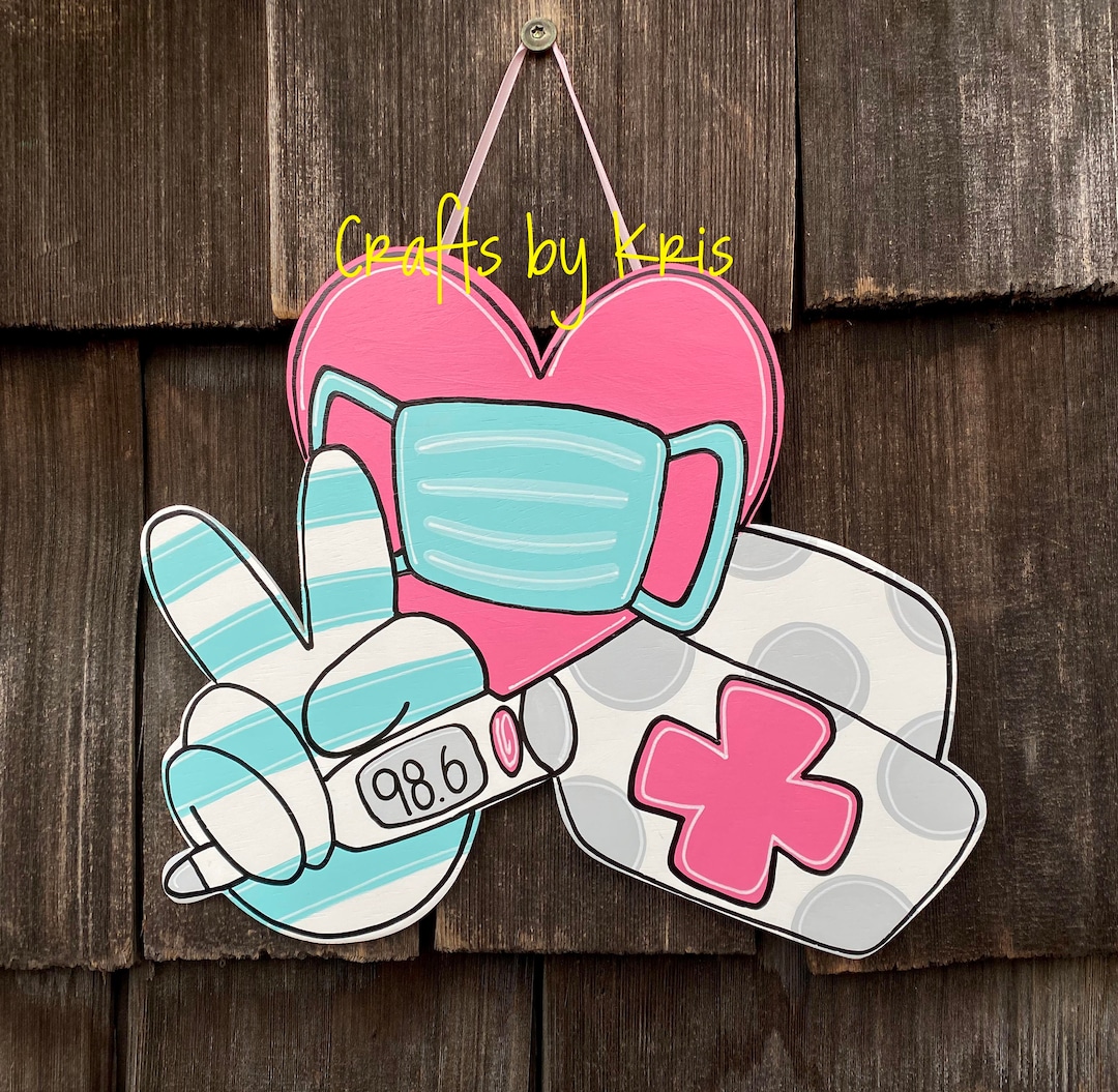 Nurse Door Hanger Sign, Doctor Door Hanger Sign, Health Care Door ...
