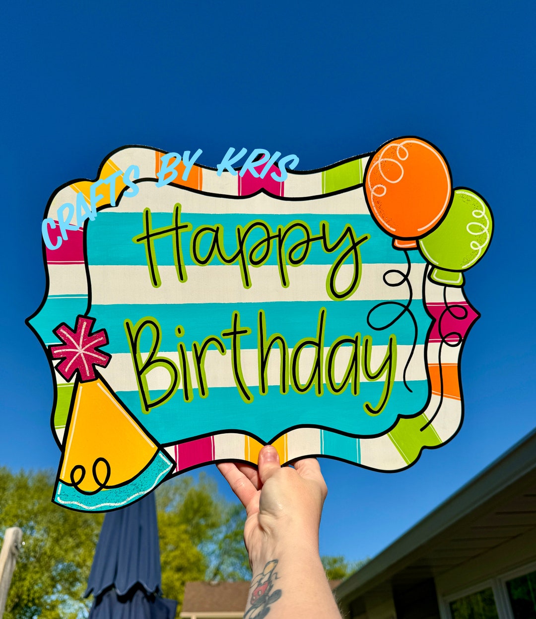 Happy Birthday Door Hanger, Birthday Sign, Kids Birthday Party Decor ...