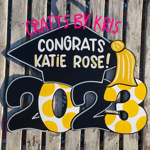 CUSTOM Class of 2025 Door Hanger, Class of 2026, Graduation Door Hanger ...