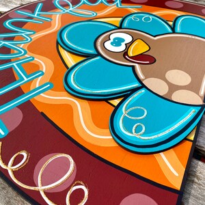 READY TO SHIP Thanksgiving Turkey Door Hanger Sign, Turkey Door Hanger ...