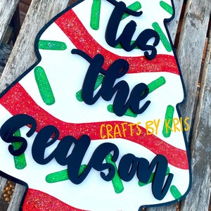 READY TO SHIP Christmas Tree Door Hanger, Christmas Door Decor, Snack ...