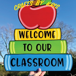 CUSTOM Teacher Door Hanger, Classroom Sign, Back to School Decoration ...