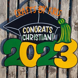 CUSTOM Class of 2025 Door Hanger, Class of 2026, Graduation Door Hanger ...