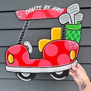 READY TO SHIP Golf Door Hanger, Golf Cart Sign, Golf Gift, Golfing Sign ...