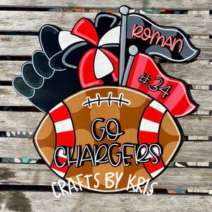 Football Door Hanger, Fall Football Door Hanger, Football Team ...