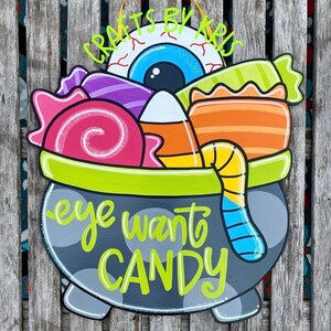 Halloween Door Hanger, Halloween Decor, I Want Candy, Halloween ...