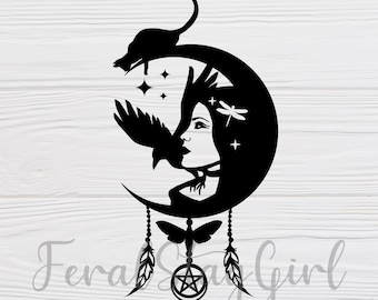 Witch SVG / Halloween SVG / Gothic SVG / Cricut Cutting File / - Etsy
