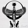 Egyptian Pharaoh -masonic - SVG, PNG, PDF, Jpg Files-- With Black ...