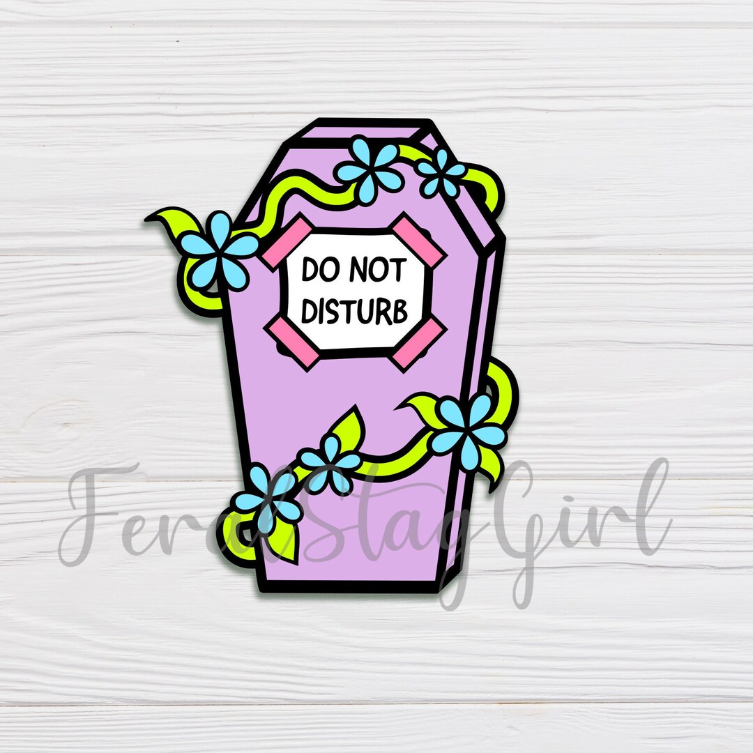 Patel Goth SVG / Floral Coffin SVG / Do Not Disturb Svg / Cute Goth Svg ...