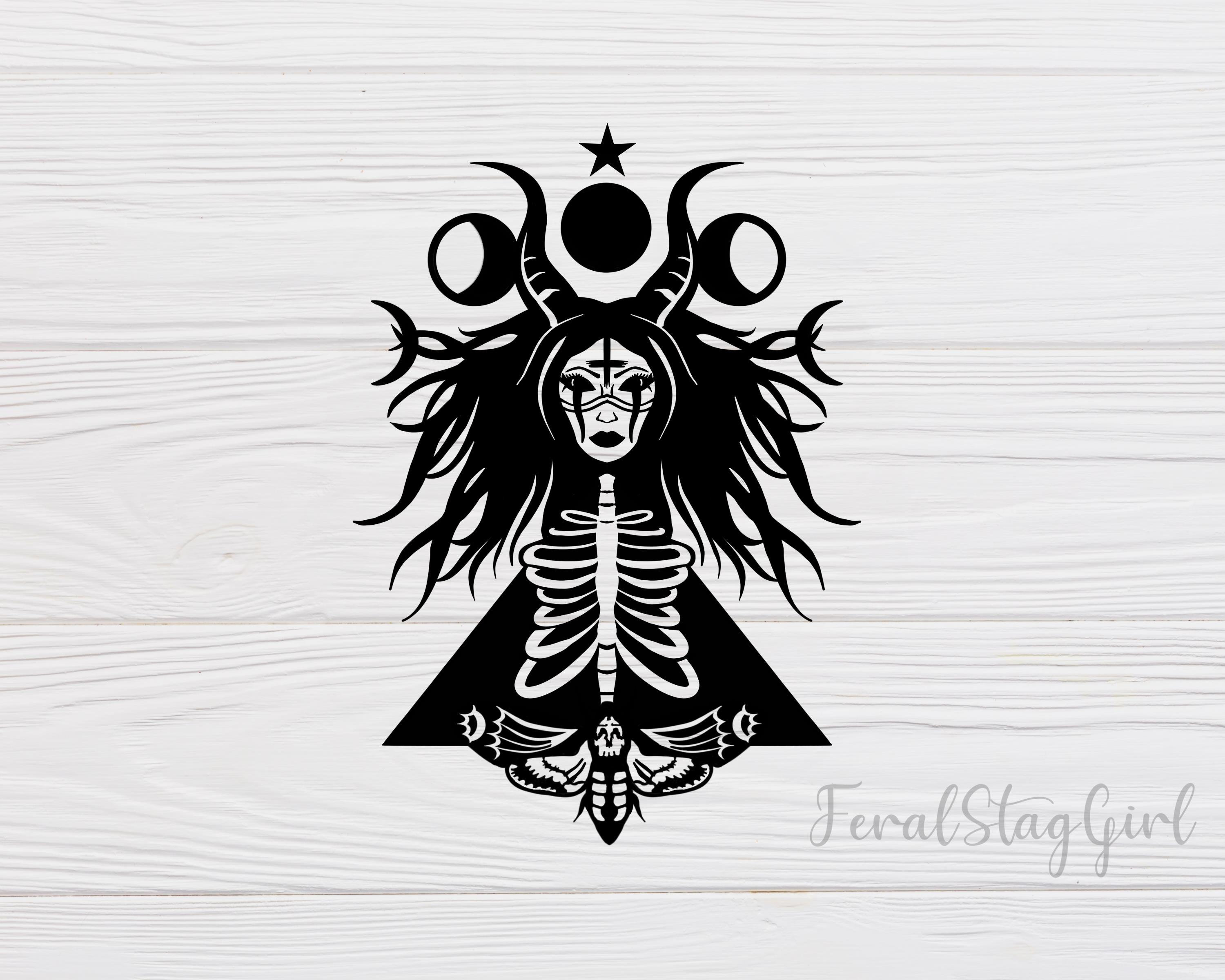 Witch SVG / gothic SVG / pagan svg / wicca svg / skeleton svg | Etsy