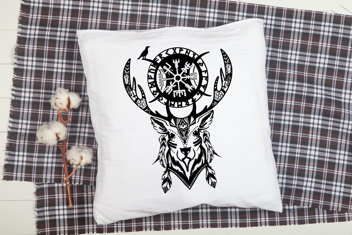 Stag SVG / Viking SVG / Antlers SVG / Viking Compass Svg - Etsy UK