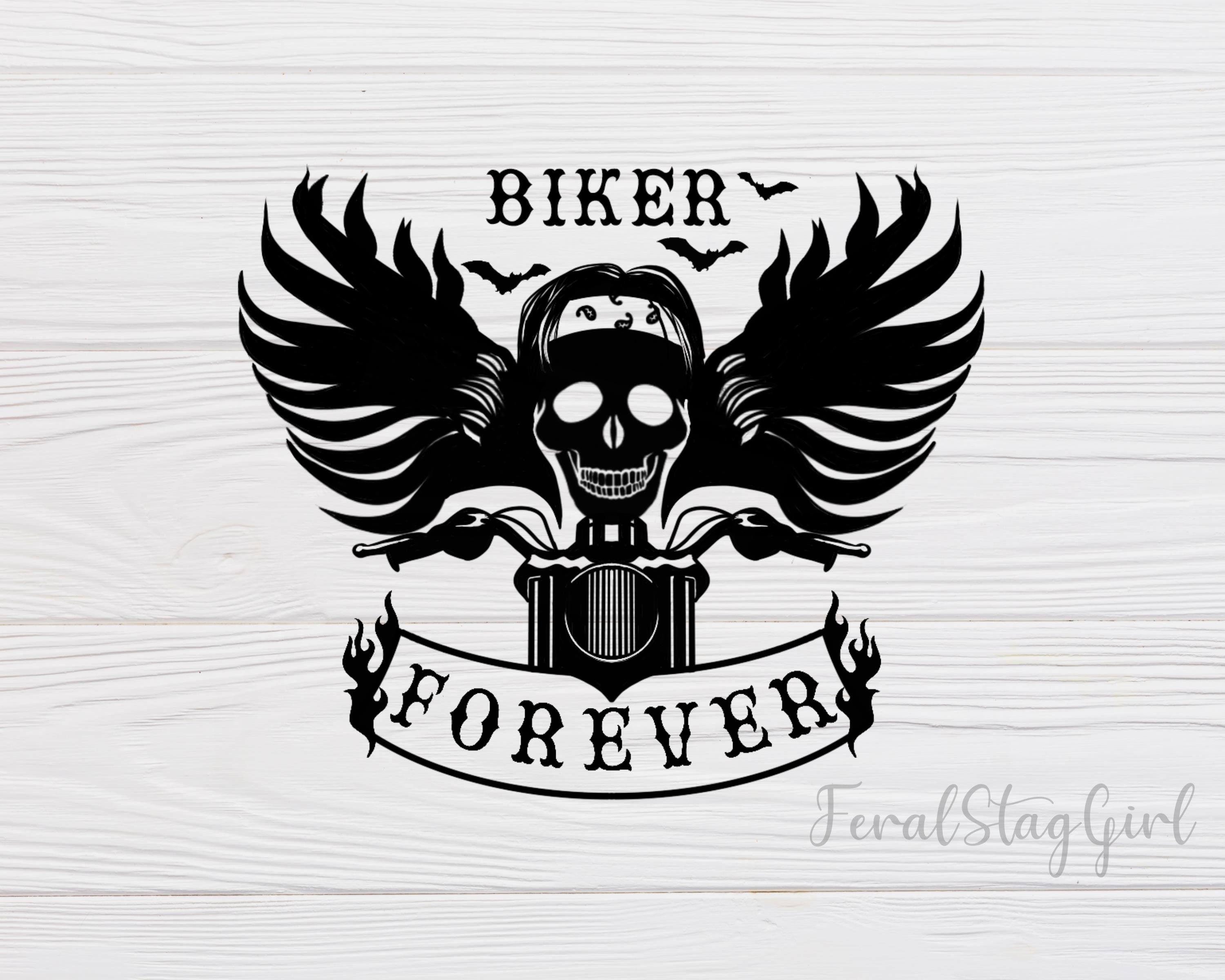 Biker SVG / Motorbike SVG / Biker Skull Svg / Cutting File for - Etsy ...