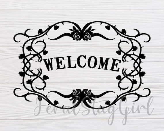 Welcome SVG / Doormat SVG / Gothic Welcome Sign SVG /pdf / | Etsy
