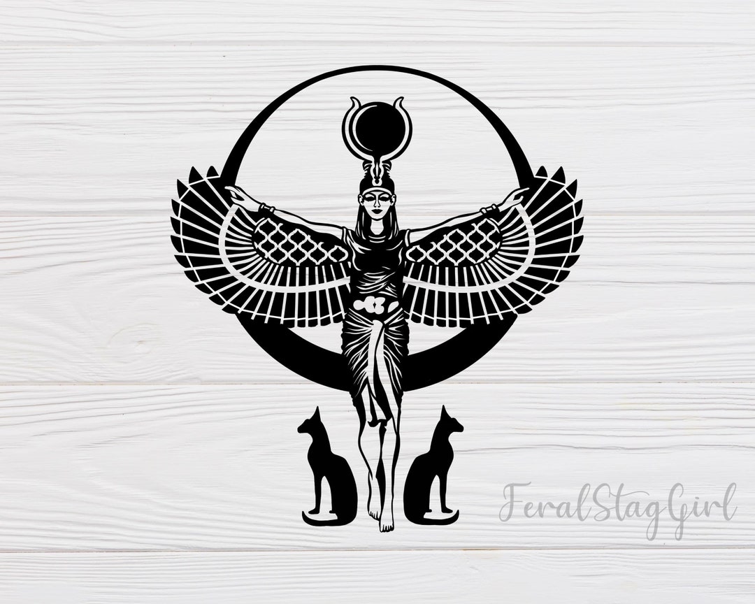 Egyptian Goddess SVG / Isis SVG / Wings Svg / Queen Svg / Pagan Svg ...