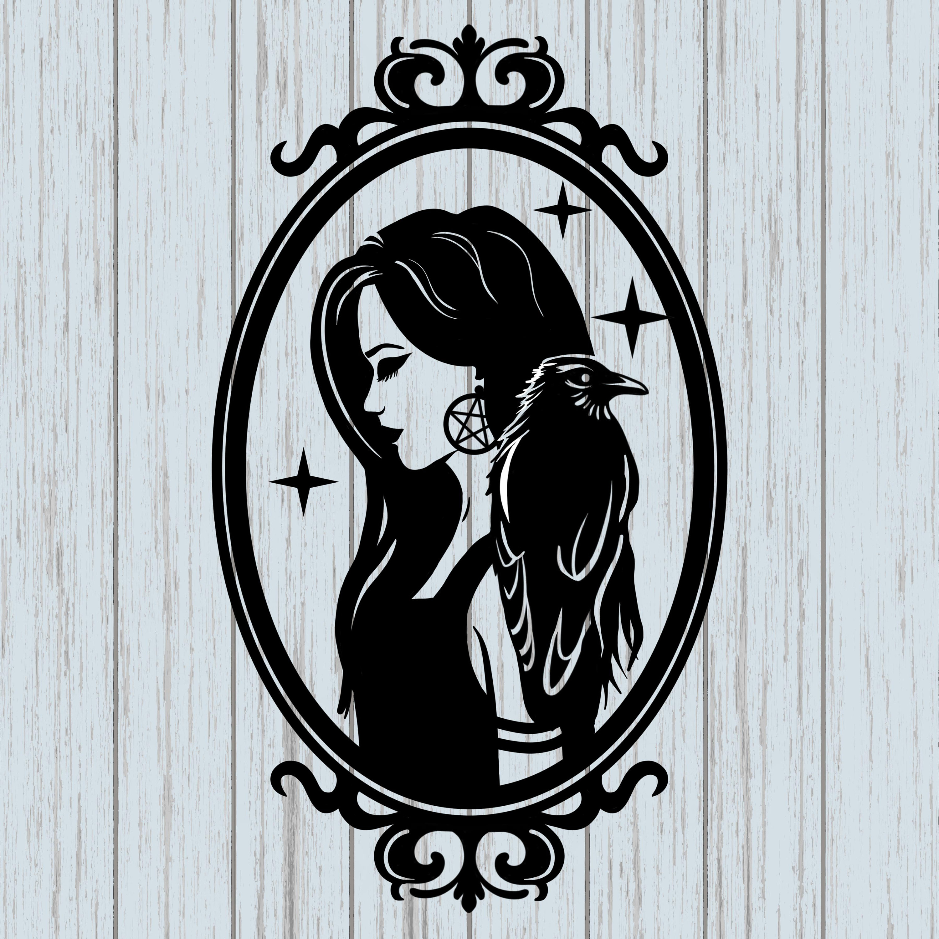 Gothic SVG / Pagan SVG / Raven SVG / Bird svg / Witch svg / | Etsy