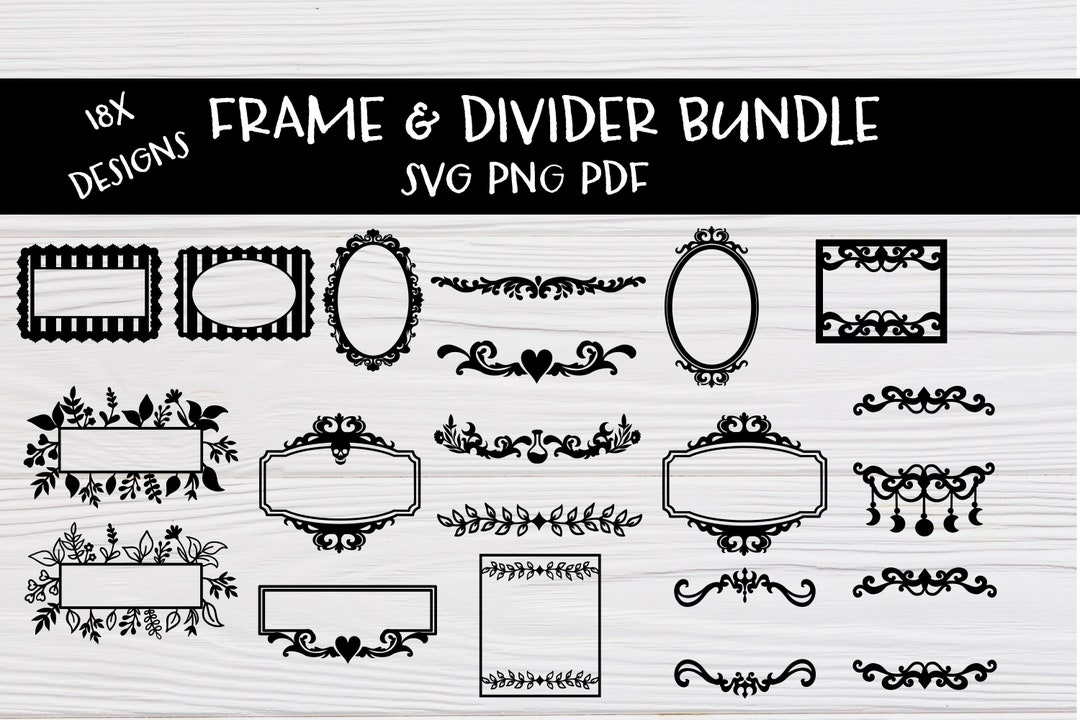 Gothic Frames SVG Bundle / Frames and Dividers SVG Bundle / Pdf / Png ...